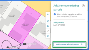 Add or remove an existing parcel using Spatial view | Landonline,Survey ...
