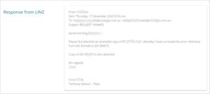 Submitted requests | Landonline Guidance